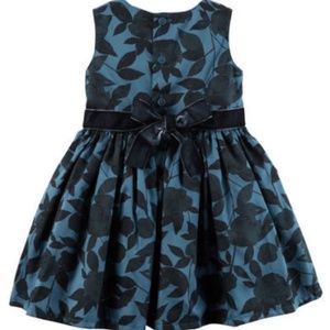 Carter's | Dresses | Carters Navy Blue Floral Sateen 2pc Dress | Poshmark